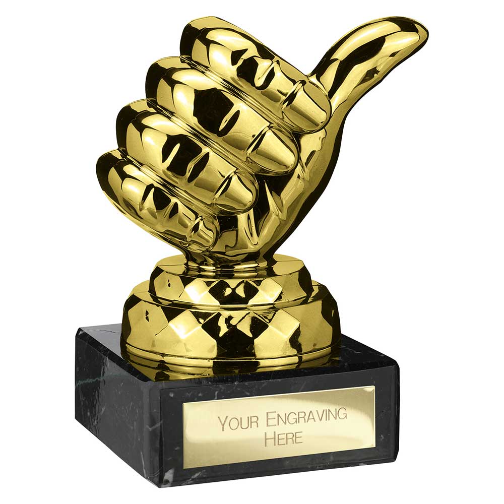Thumbs Up Trophy Gold – All Sports Trophies